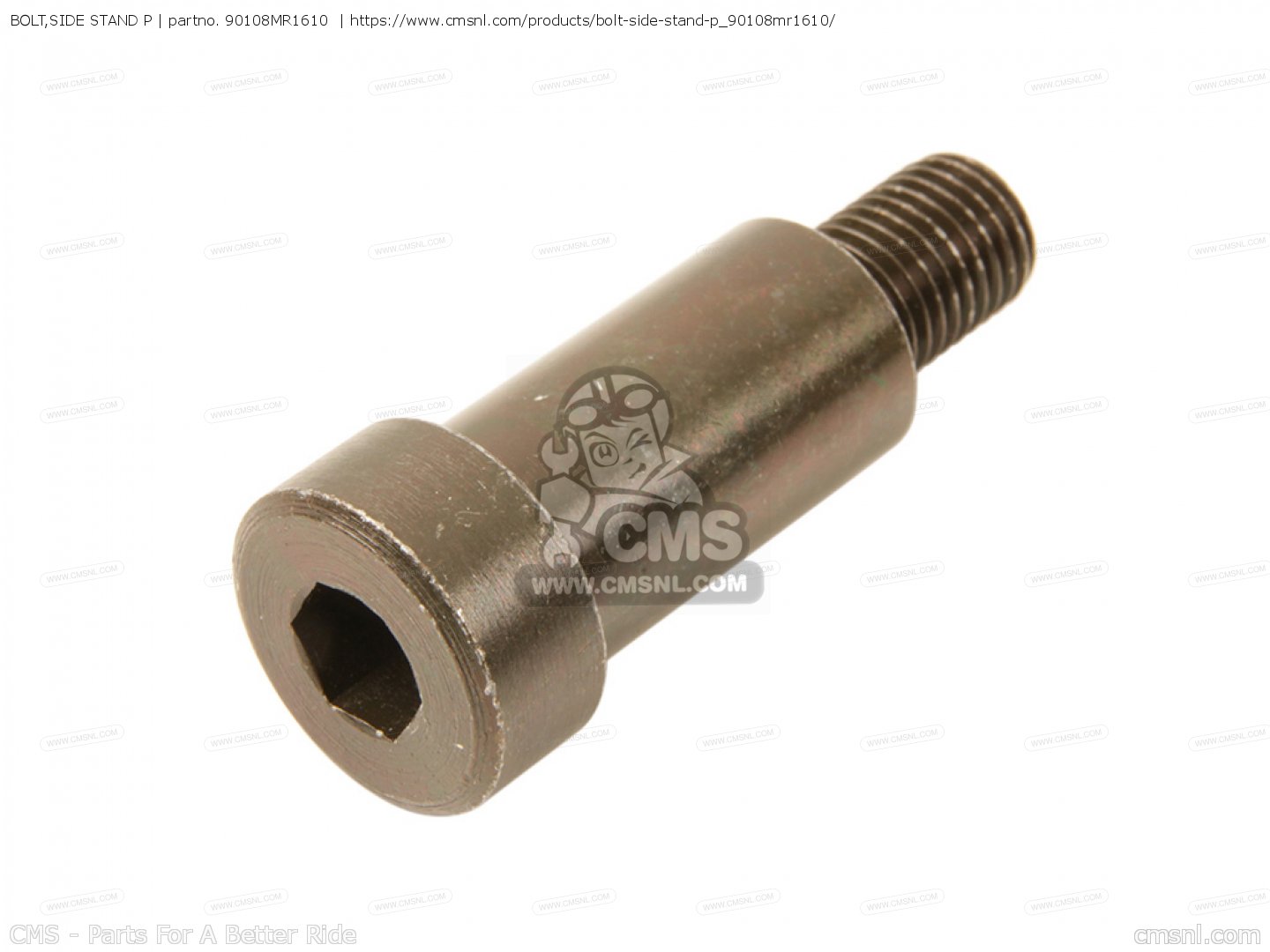 90108MR1610: BOLT,SIDE STAND P Honda - buy the 90108-MR1-610 at CMSNL