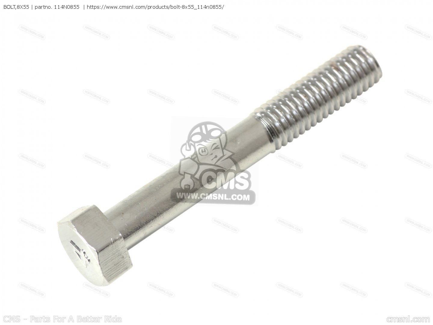114N0855: BOLT-SMALL,8X55 Kawasaki - buy the 114N0855 at CMSNL