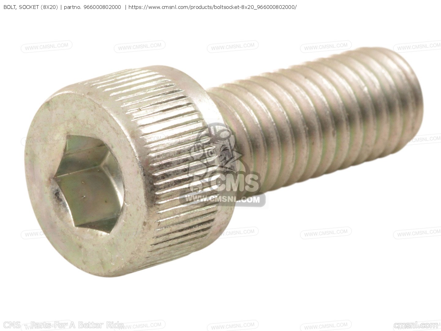 966000802000: Bolt, Socket (8x20) Honda - buy the 96600-0802000 at CMSNL