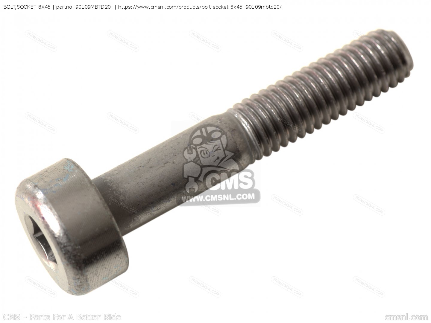 90109MBTD20: BOLT,SOCKET 8X45 Honda - buy the 90109-MBT-D20 at CMSNL