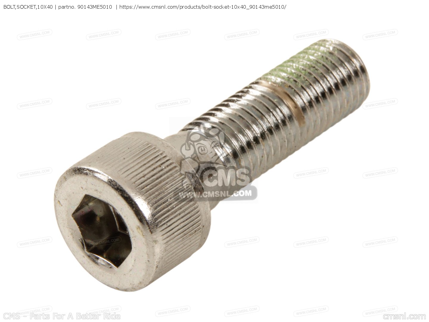 90143ME5010: BOLT,SOCKET,10X40 Honda - buy the 90143-ME5-010 at CMSNL