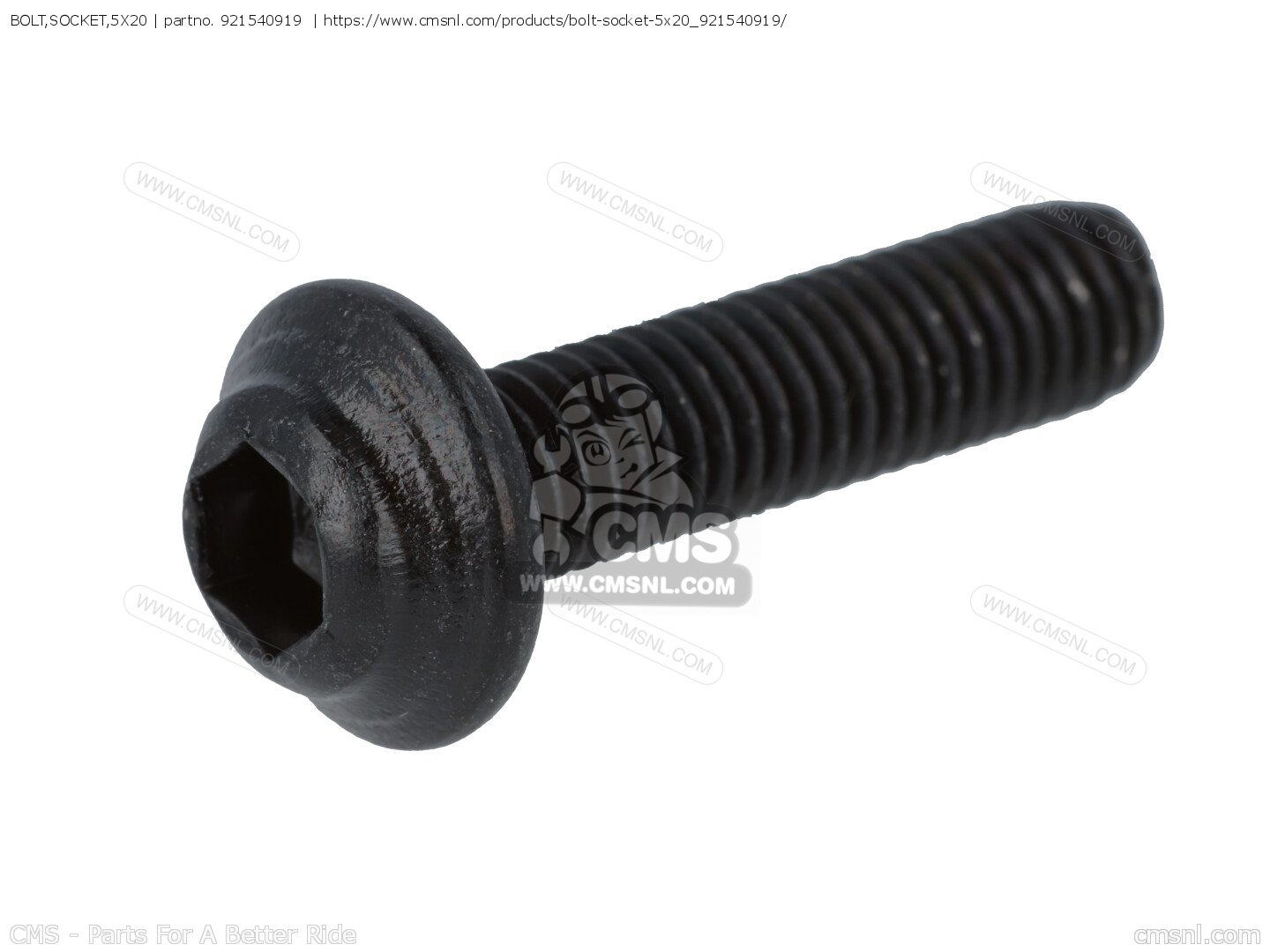 921540919: BOLT,SOCKET,5X20 Kawasaki - buy the 92154-0919 at CMSNL