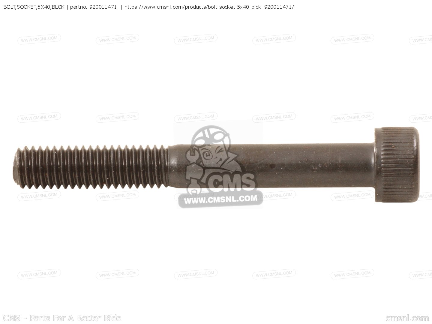 920011471: Bolt,socket,5x40,blck Kawasaki - buy the 92001-1471 at CMSNL