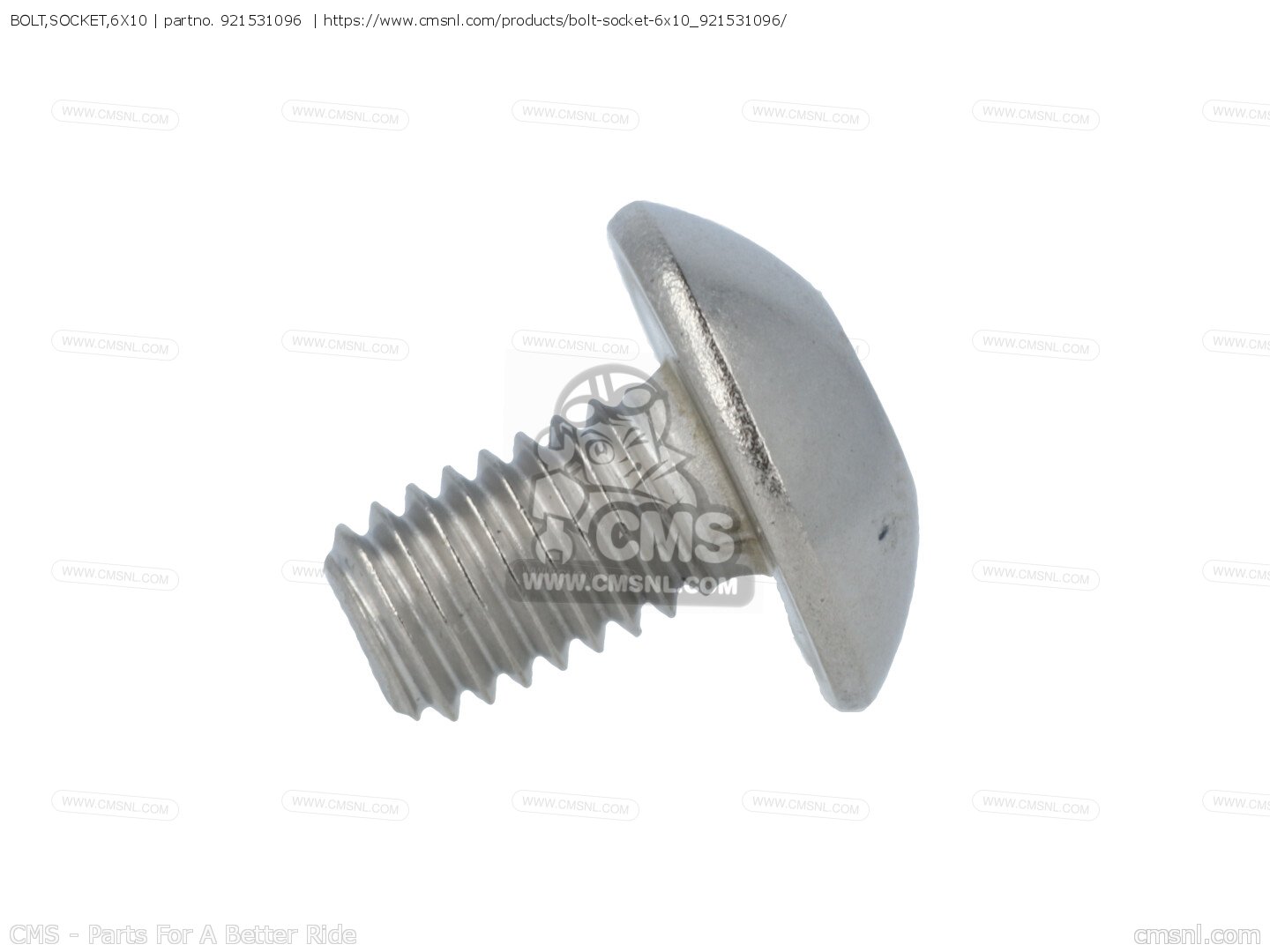 921531096: Bolt,socket,6x10 Kawasaki - buy the 92153-1096 at CMSNL