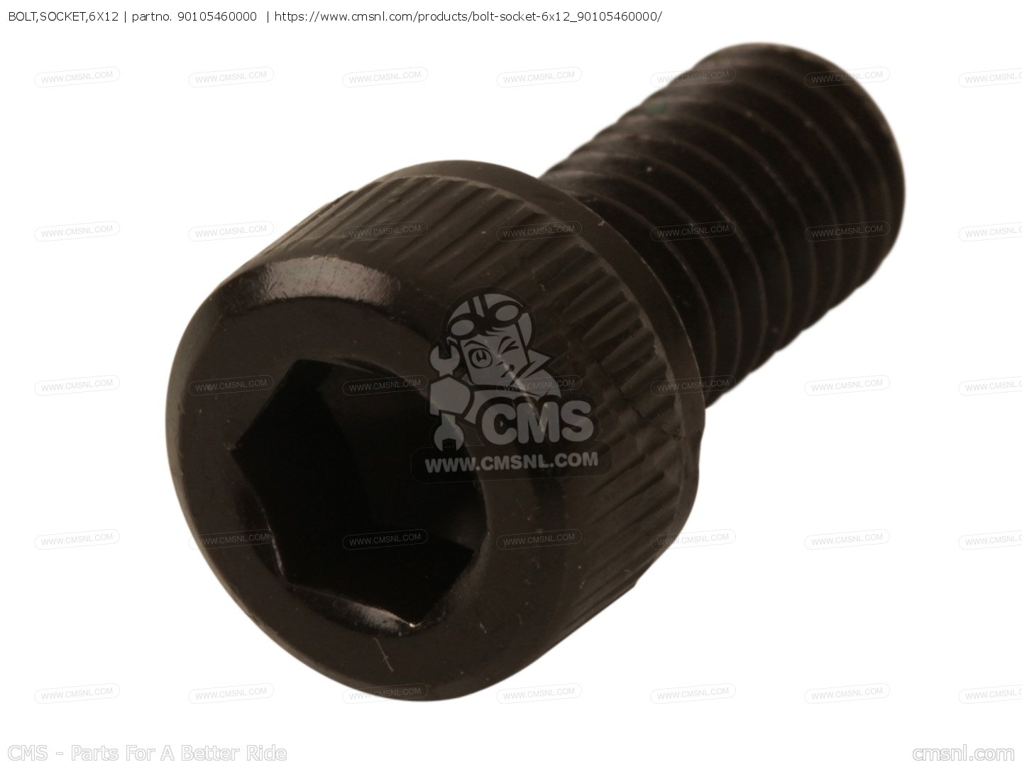 90105460000: BOLT,SOCKET,6X12 Honda - buy the 90105-460-000 at CMSNL