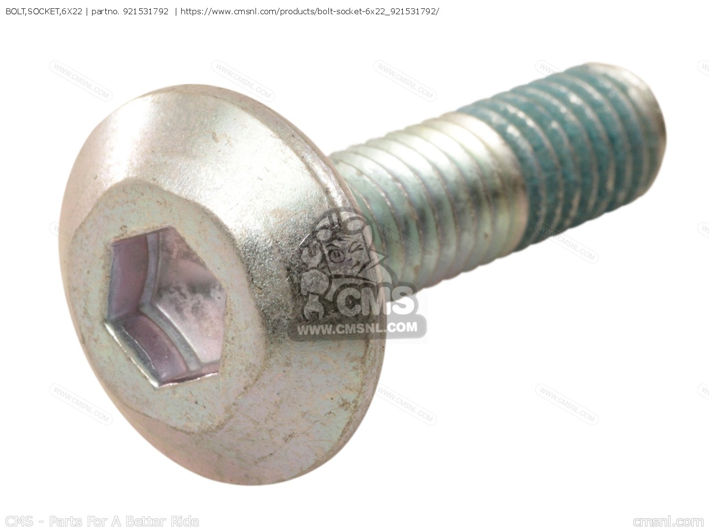 921531792: BOLT,SOCKET,6X22 Kawasaki - buy the 92153-1792 at CMSNL