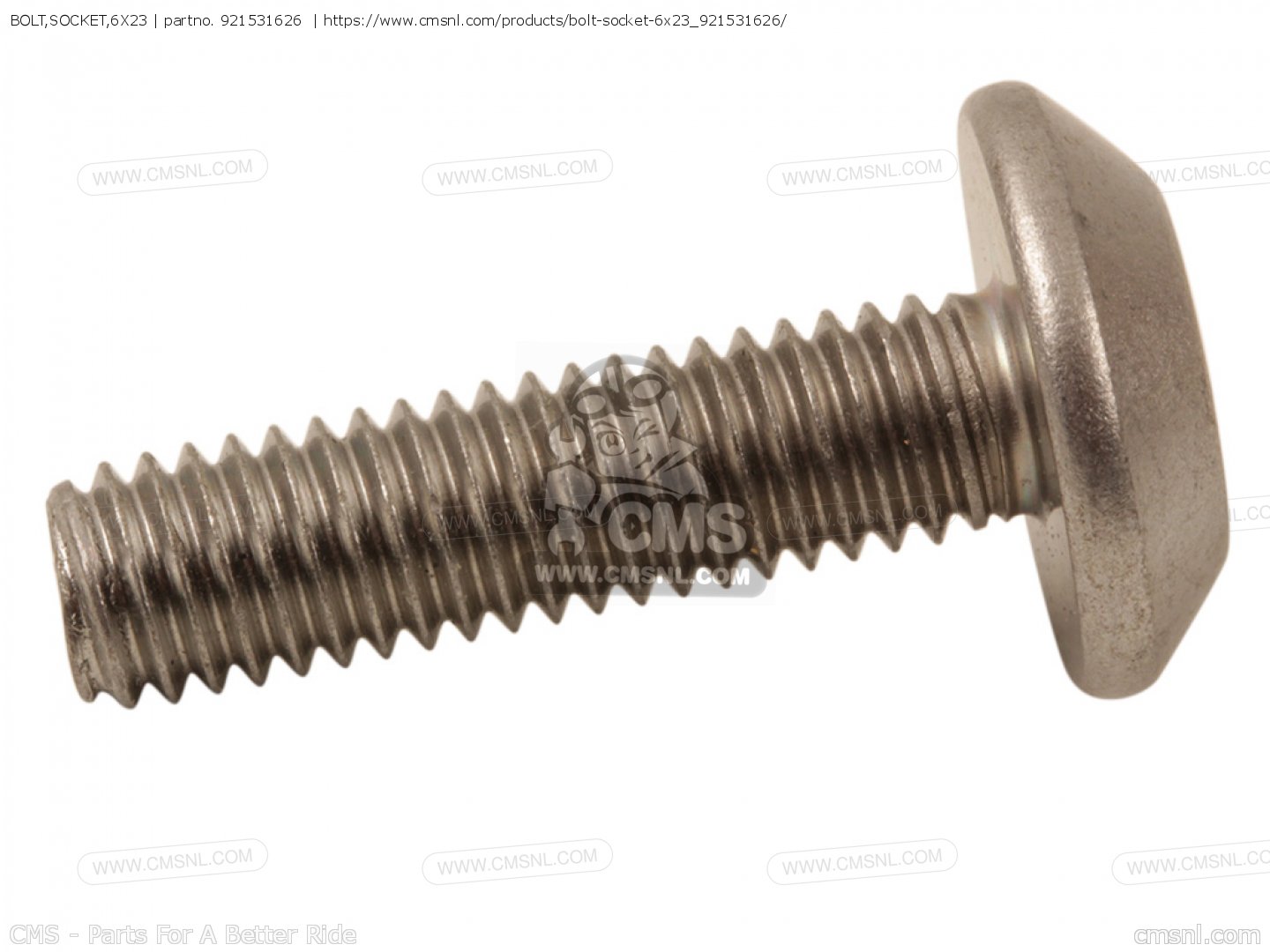 921531626: Bolt,socket,6x23 Kawasaki - buy the 92153-1626 at CMSNL