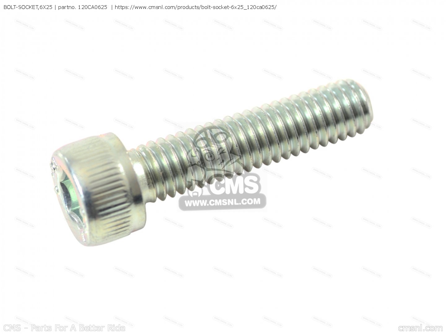 120CA0625: BOLT-SOCKET,6X25 Kawasaki - buy the 120CA0625 at CMSNL