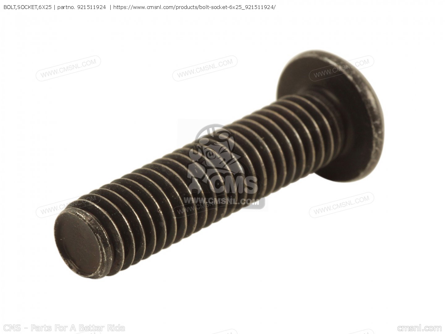 921511924: BOLT,SOCKET,6X25 Kawasaki - buy the 92151-1924 at CMSNL