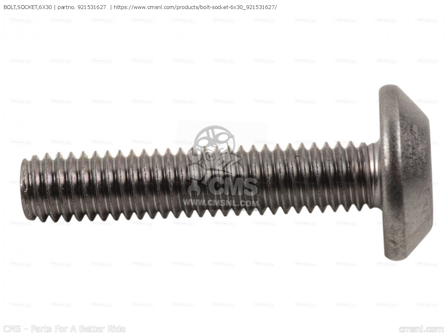 921531627: BOLT,SOCKET,6X30 Kawasaki - buy the 92153-1627 at CMSNL