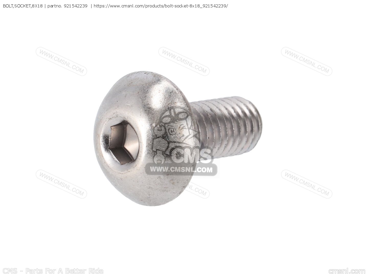 921542239: BOLT,SOCKET,8X18 Kawasaki - buy the 92154-2239 at CMSNL