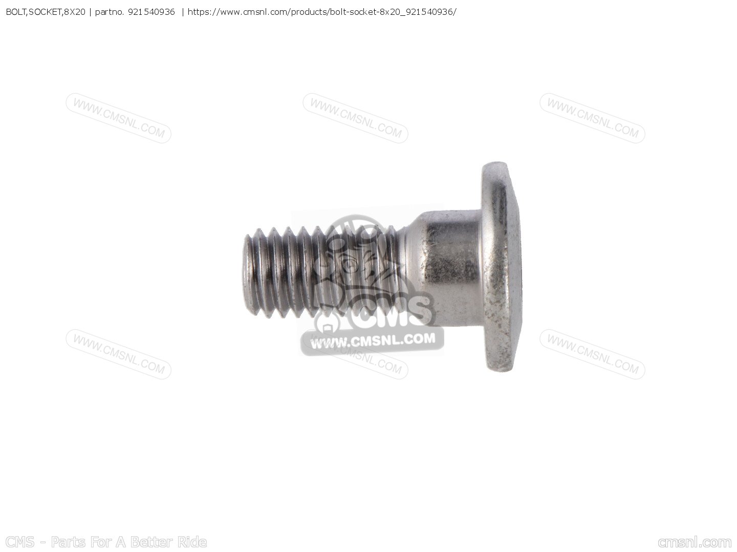 921540936: Bolt,socket,8x20 Kawasaki - buy the 92154-0936 at CMSNL
