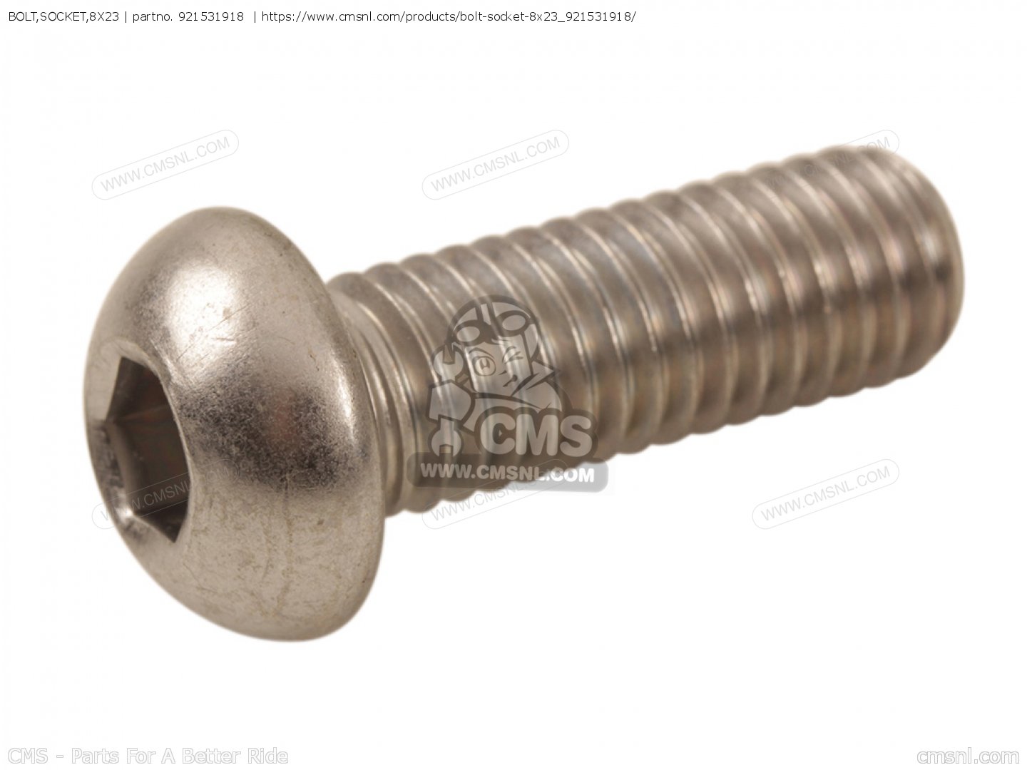 921531918: Bolt,socket,8x23 Kawasaki - buy the 92153-1918 at CMSNL