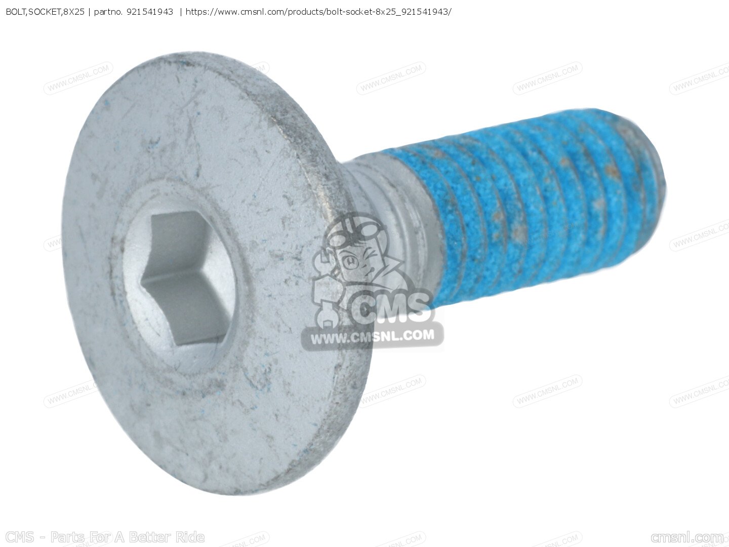921541943: Bolt,socket,8x25 Kawasaki - buy the 92154-1943 at CMSNL