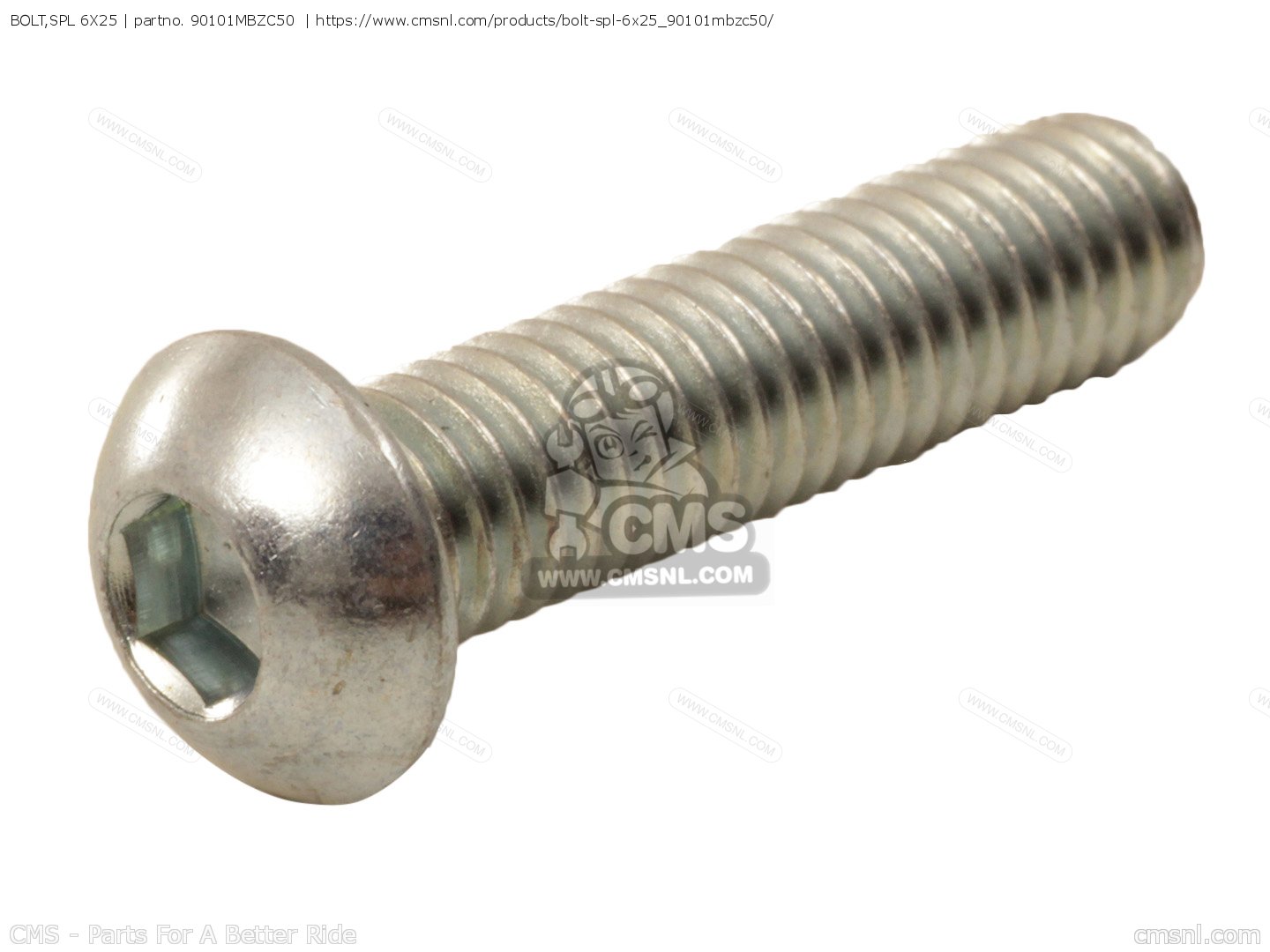 90101MBZC50: Bolt,spl 6x25 Honda - buy the 90101-MBZ-C50 at CMSNL