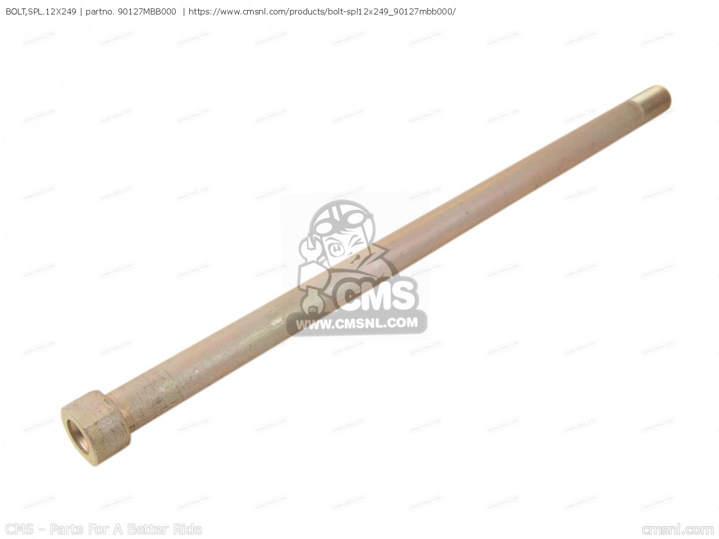 90127MBB000: Bolt,spl.12x249 Honda - buy the 90127-MBB-000 at CMSNL