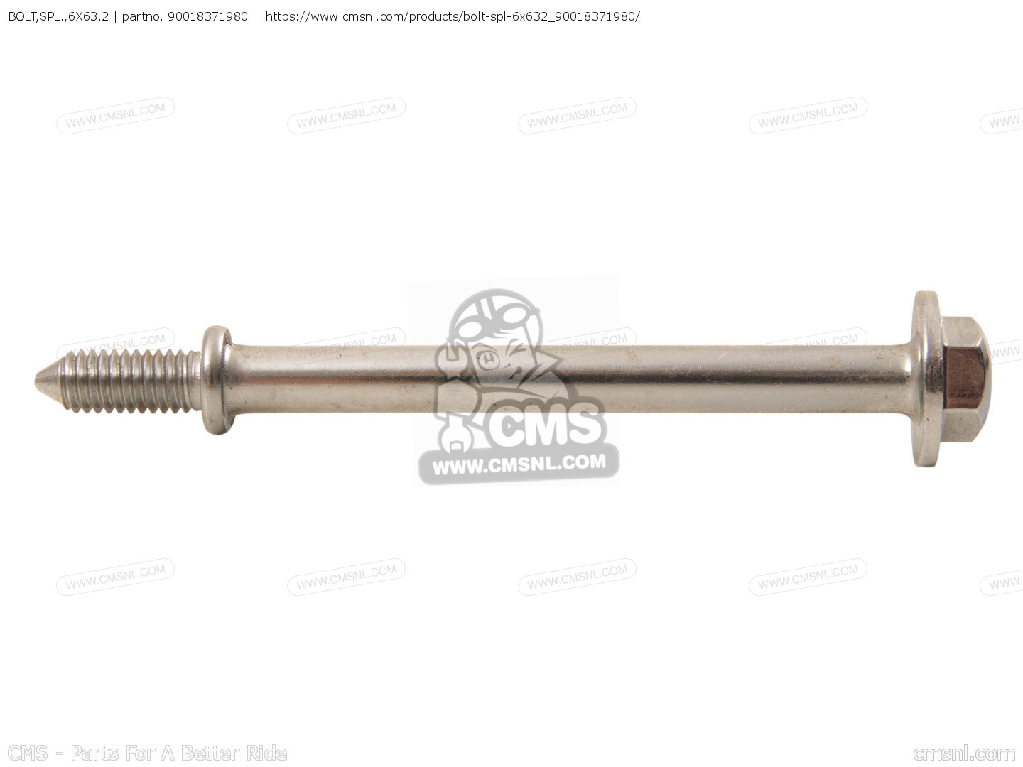 90018371980: BOLT,SPL.,6X63.2 Honda - buy the 90018-371-980 at CMSNL