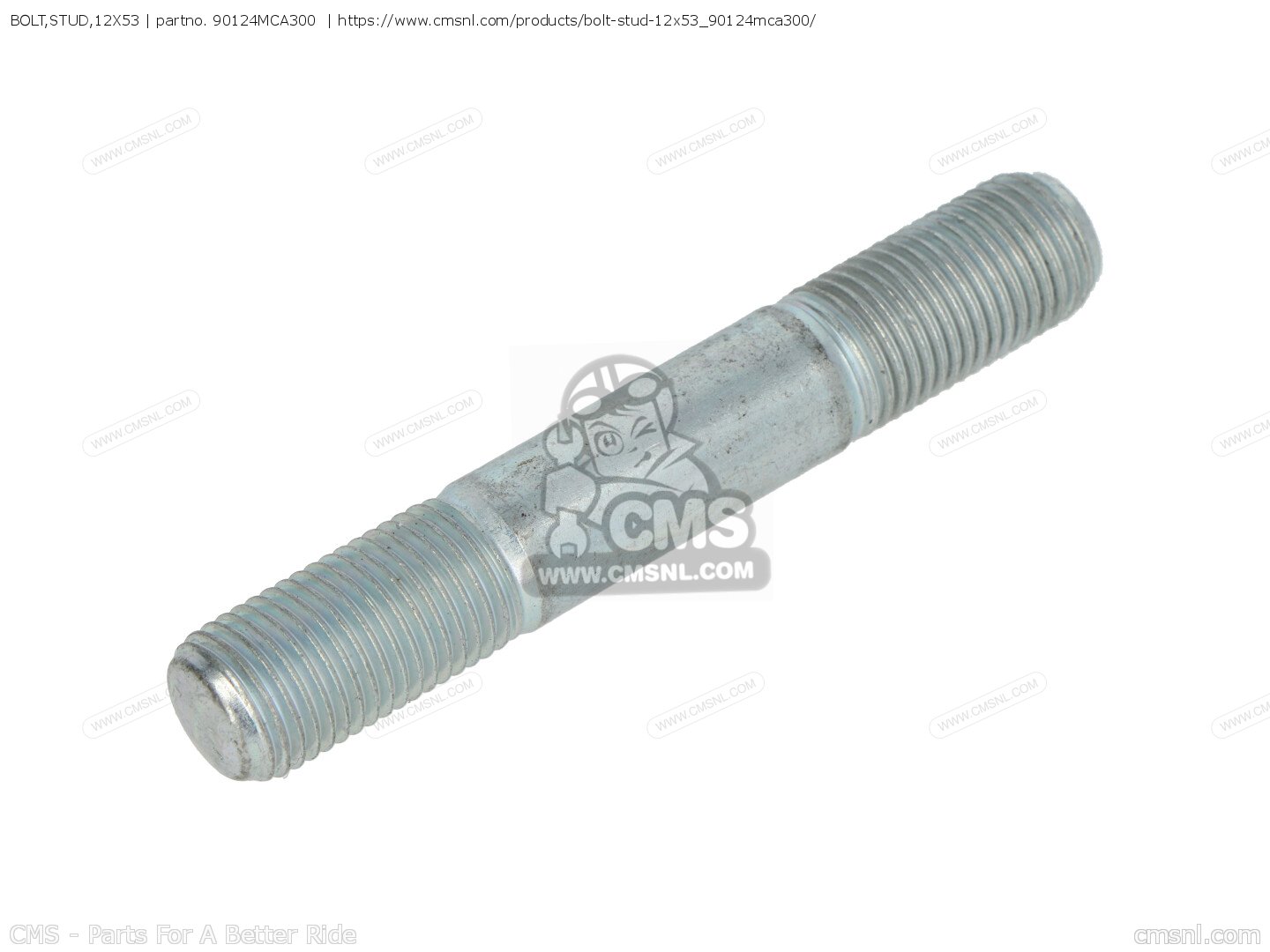 90124MCA300: BOLT,STUD,12X53 Honda - buy the 90124-MCA-300 at CMSNL