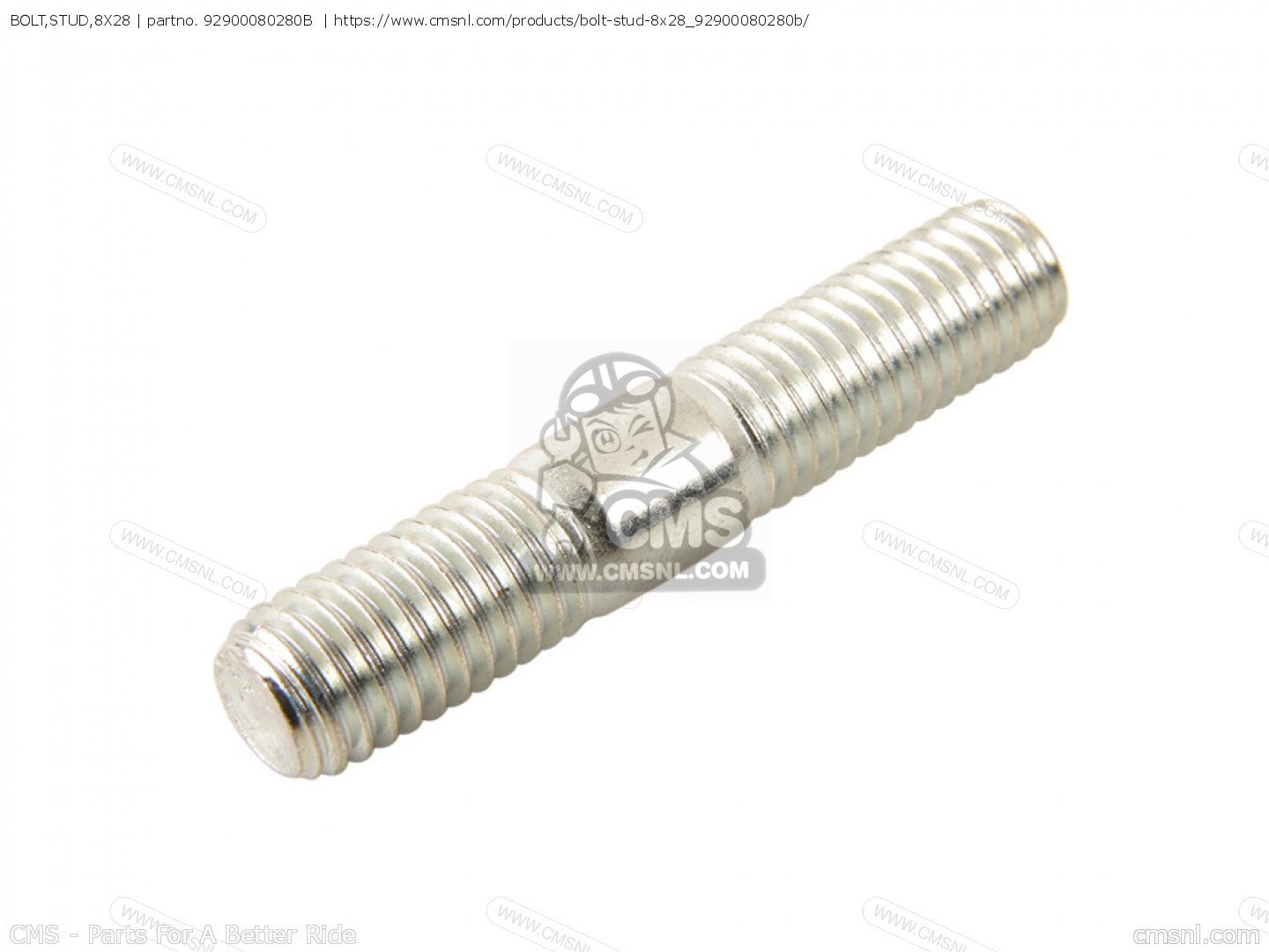 92900080280B: BOLT,STUD,8X28 Honda - buy the 92900-080280B at CMSNL