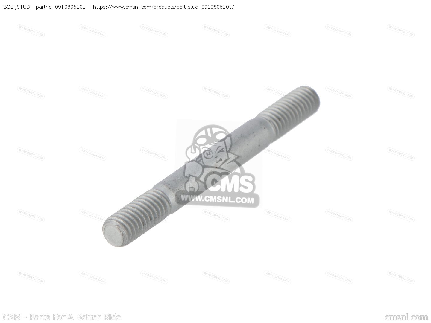 0910806101: BOLT,STUD Suzuki - buy the 09108-06101 at CMSNL