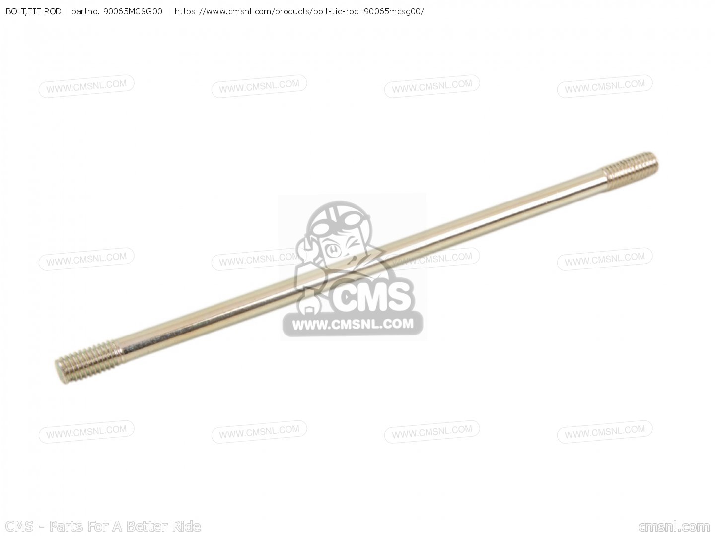 90065MCSG00: BOLT,TIE ROD Honda - buy the 90065-MCS-G00 at CMSNL