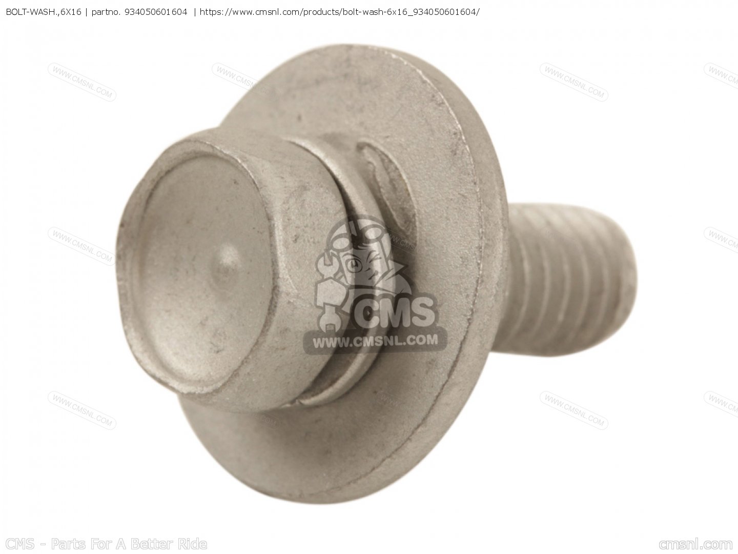934050601604: BOLT-WASH.,6X16 Honda - buy the 93405-0601604 at CMSNL