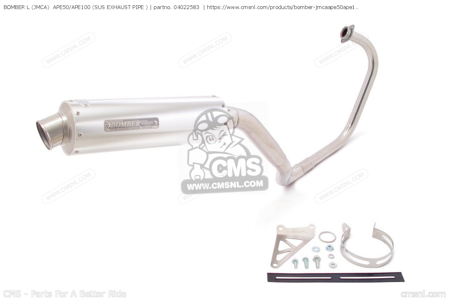 04022583: Bomber L (jmca) Ape50/ape100 (sus Exhaust Pipe ) Takegawa ...