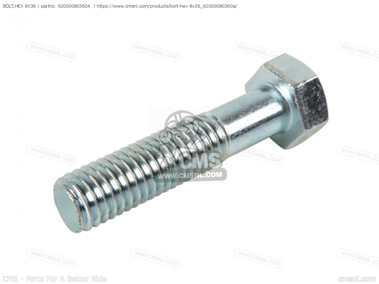 Boulon Hexagone 8X36 pour Honda - commander à CMSNL