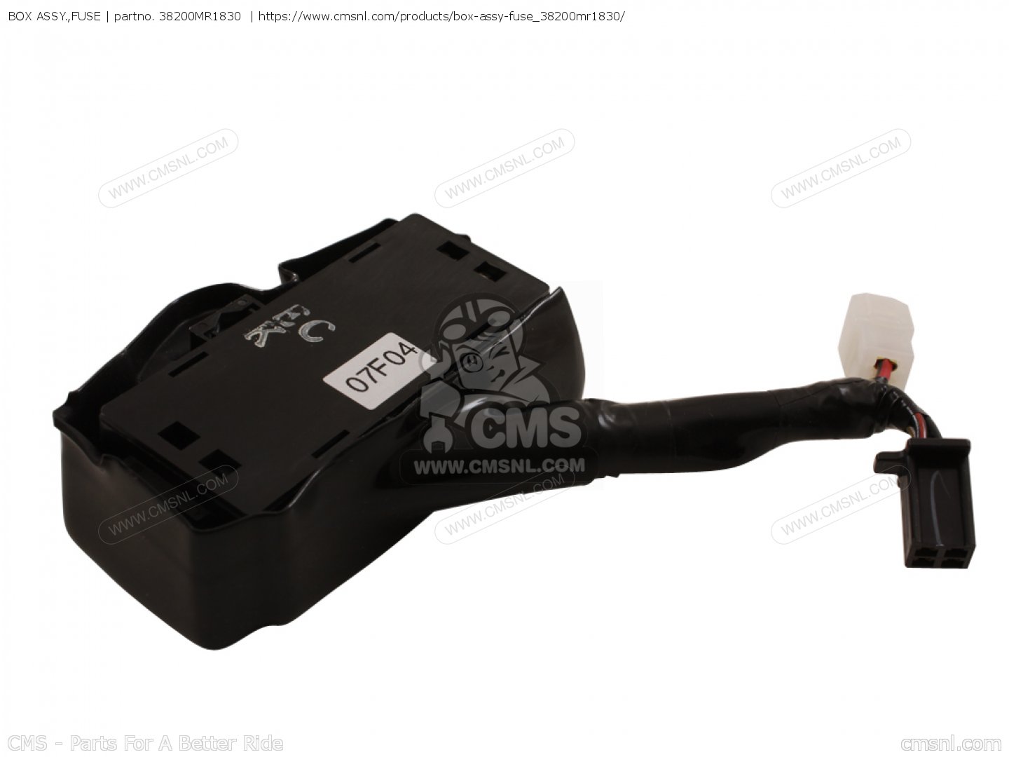 38200MR1830: Box Assy.,fuse Honda - buy the 38200-MR1-830 at CMSNL