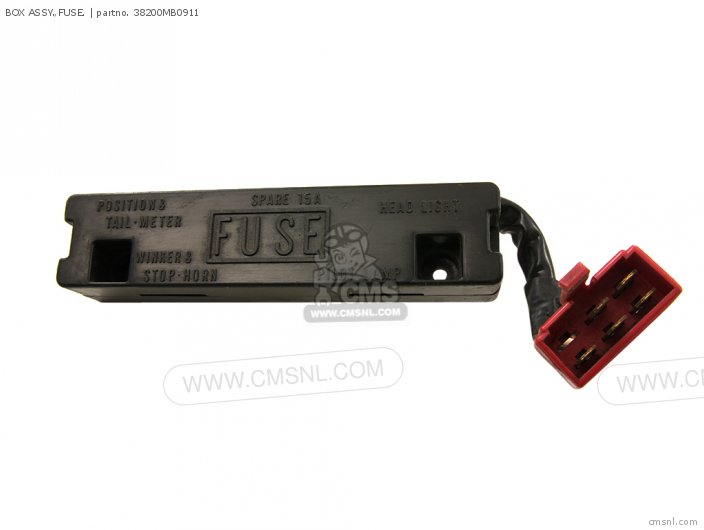 38200MB0911: Box Assy.,fuse. Honda - buy the 38200-MB0-911 at CMSNL