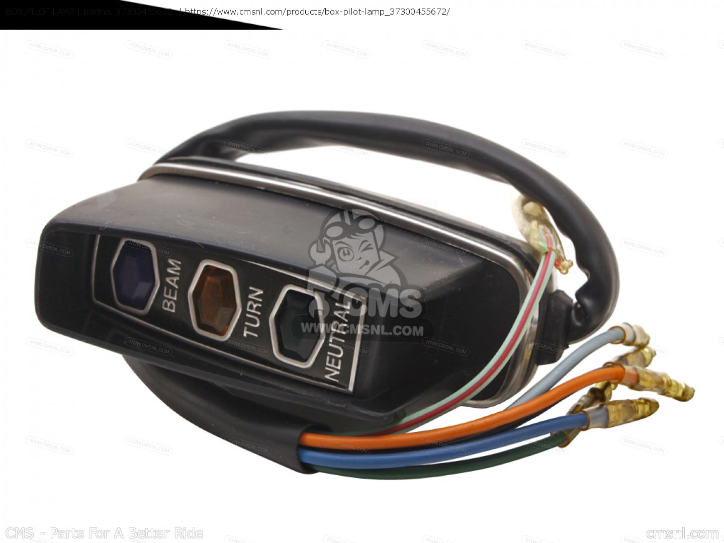 37300455672: BOX,PILOT LAMP Honda - buy the 37300-455-672 at CMSNL