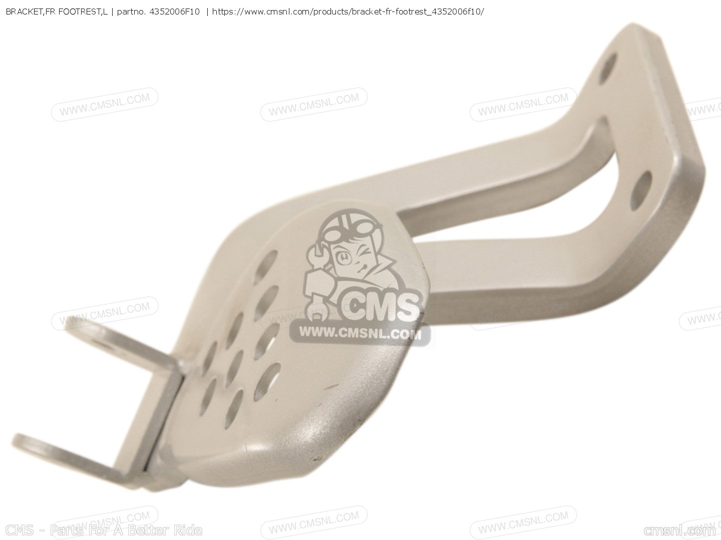 4352006F10: Bracket,fr Footrest,l Suzuki - buy the 43520-06F10 at CMSNL