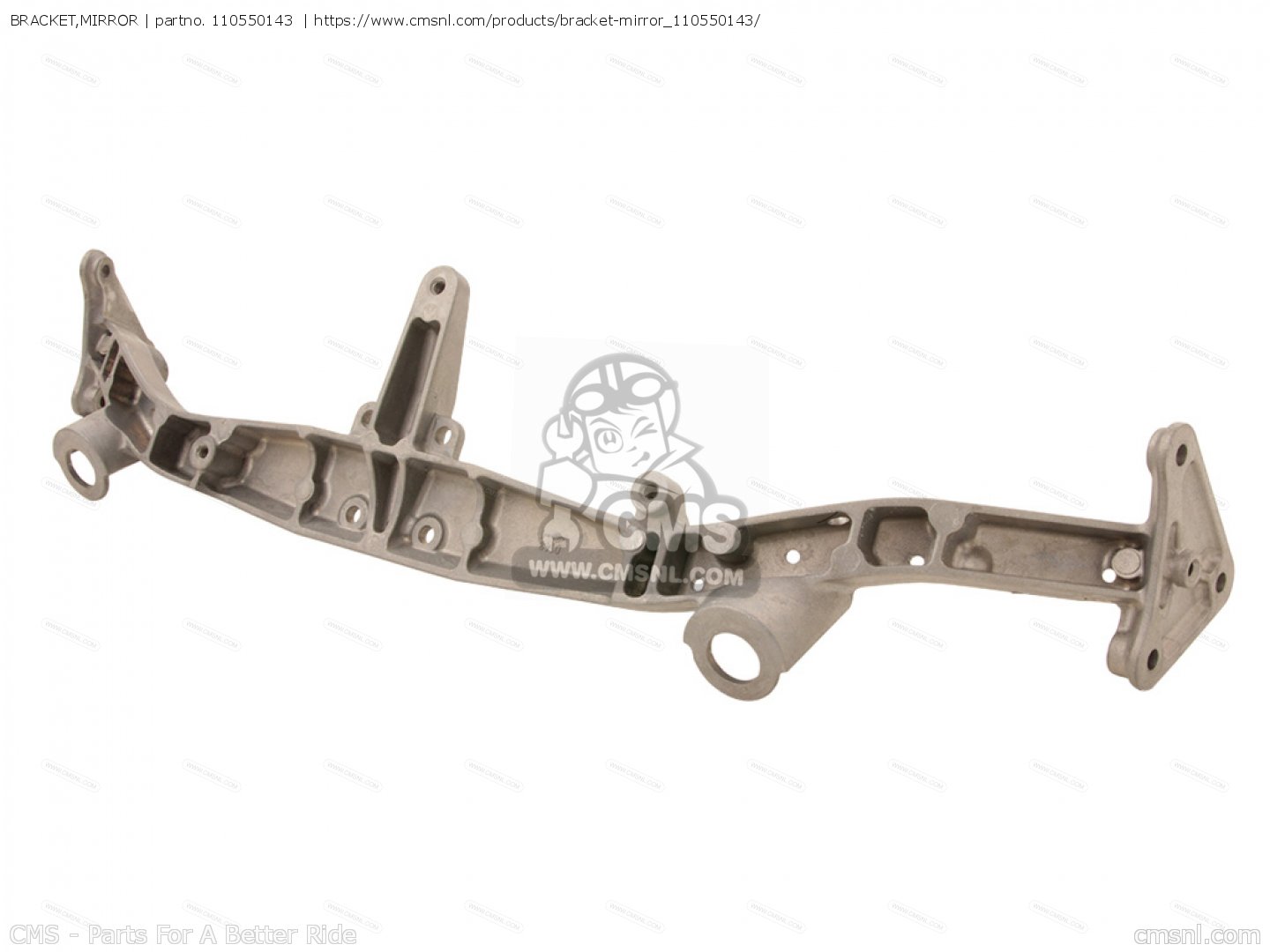 110550143: Bracket,mirror Kawasaki - buy the 11055-0143 at CMSNL