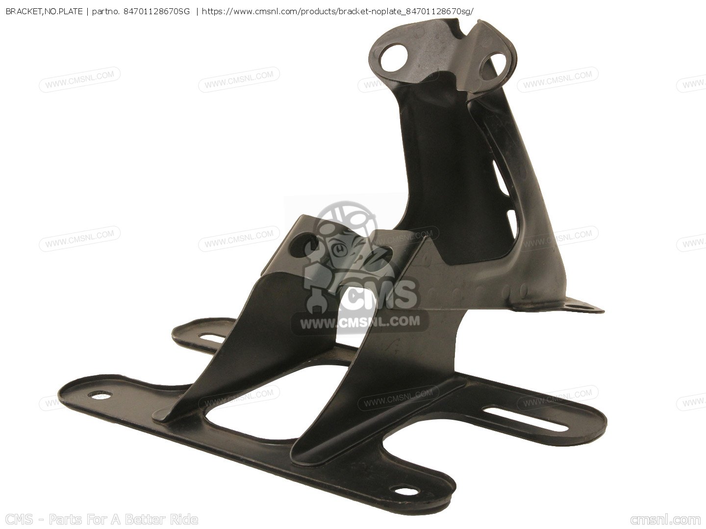 84701128670SG: BRACKET,NO.PLATE Honda - buy the 84701-128-670SG at CMSNL