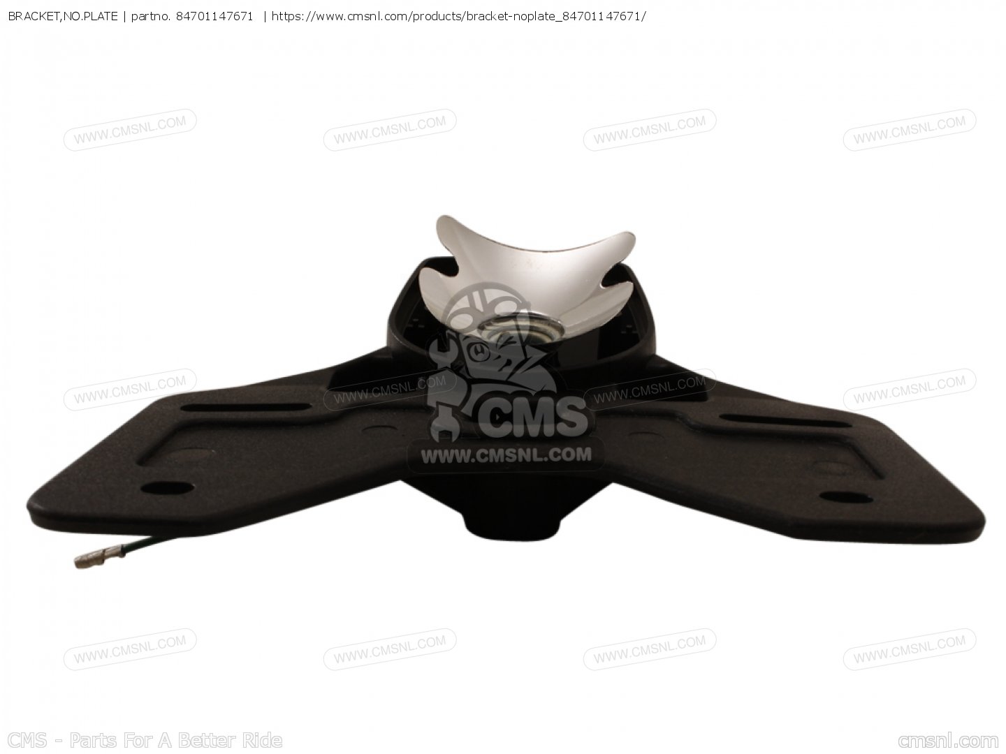 84701147671: BRACKET,NO.PLATE Honda - buy the 84701-147-671 at CMSNL