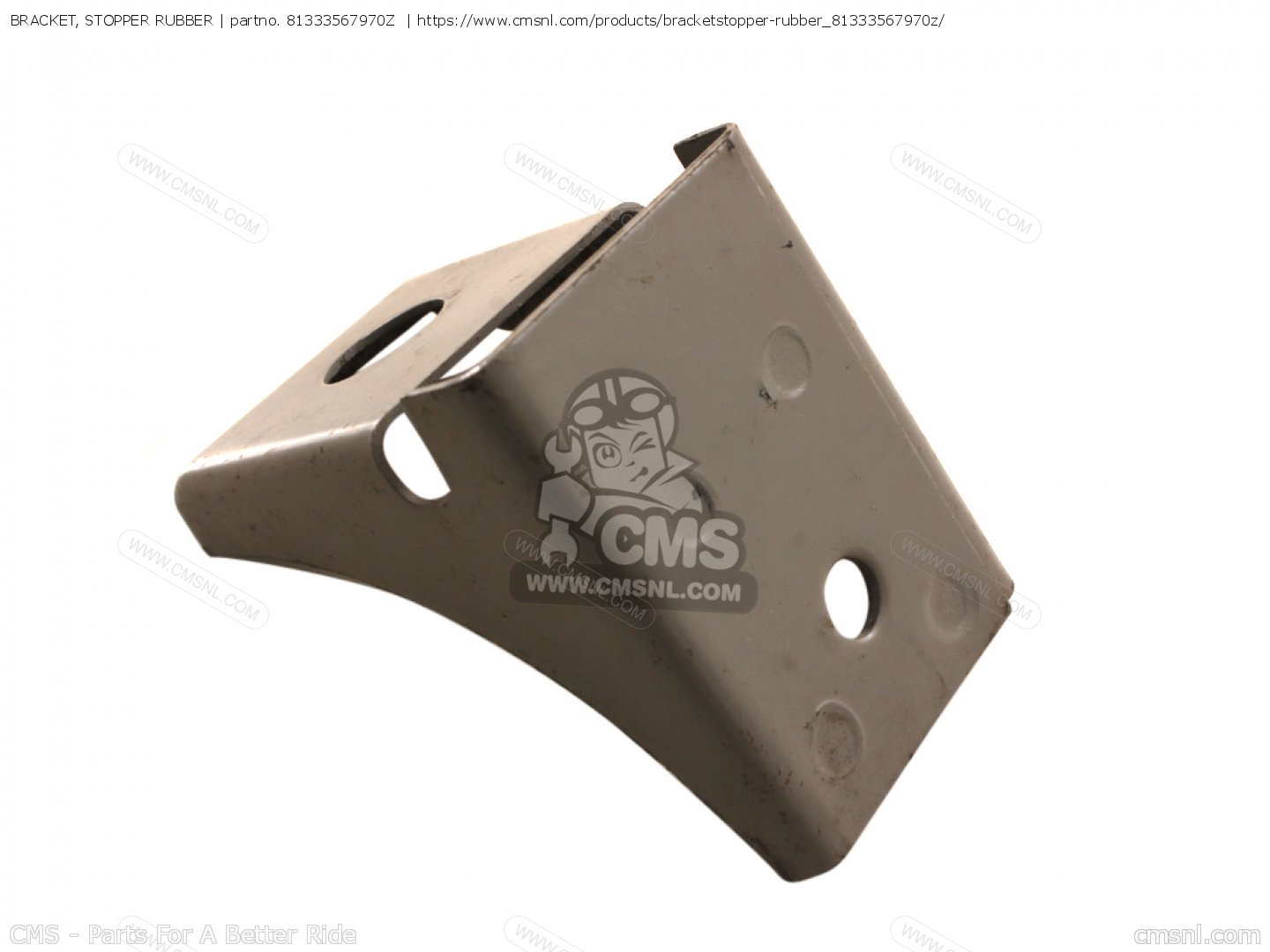 81333567970Z: Bracket, Stopper Rubber Honda - buy the 81333-567-970Z at CMSNL