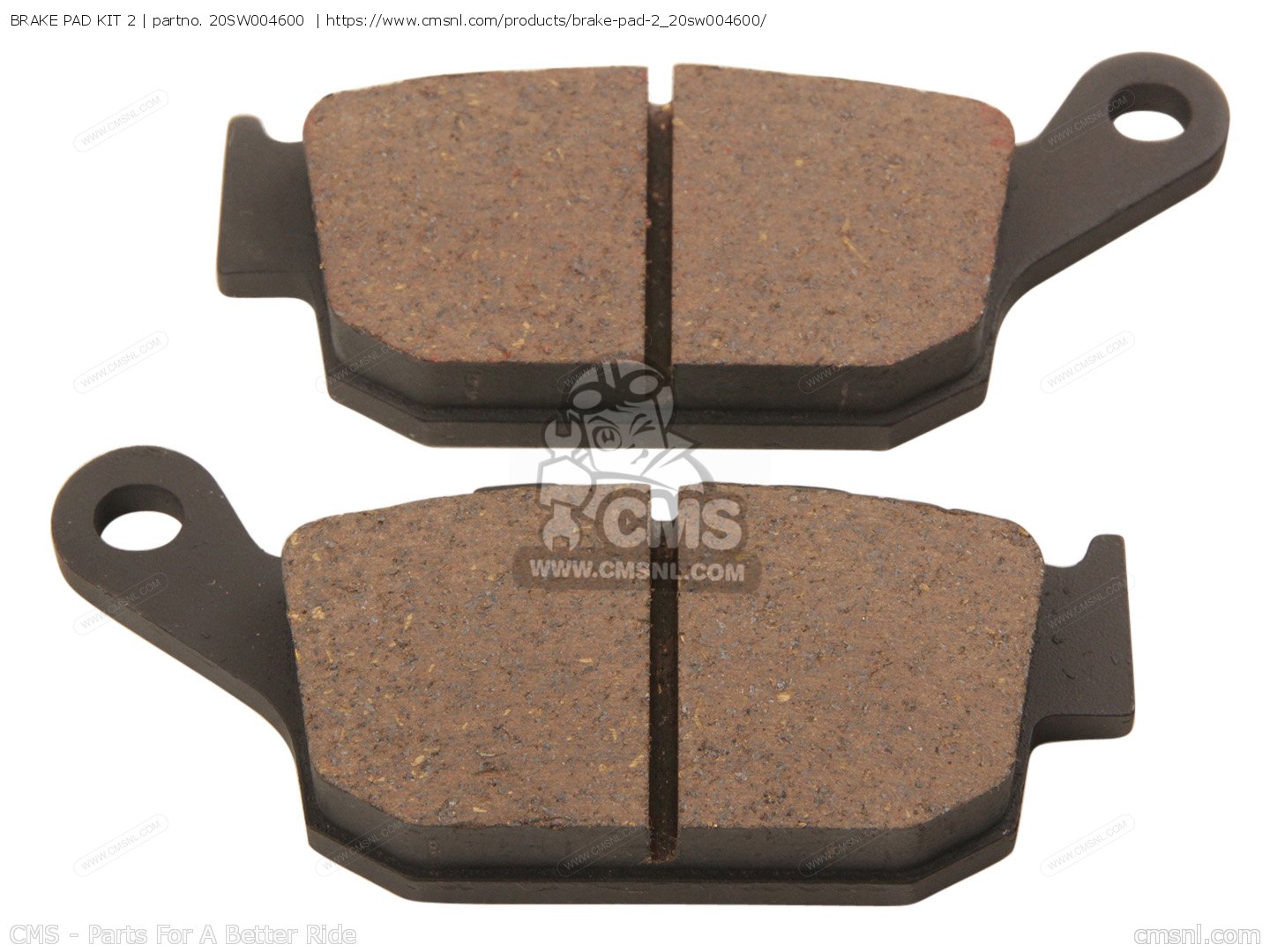 20SW004600: BRAKE PAD KIT 2 (NAS) Yamaha - buy the 20S-W0046-00-00 at CMSNL