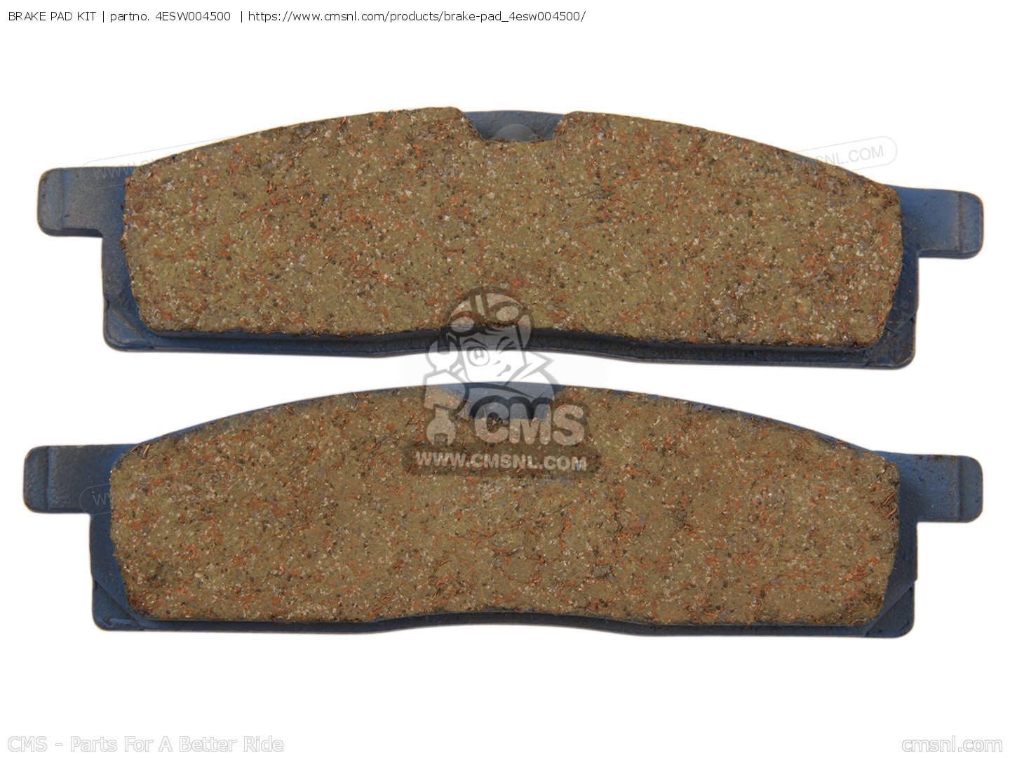 4ESW004500: BRAKE PAD KIT (NAS) Yamaha - buy the 4ES-W0045-00-00 at CMSNL