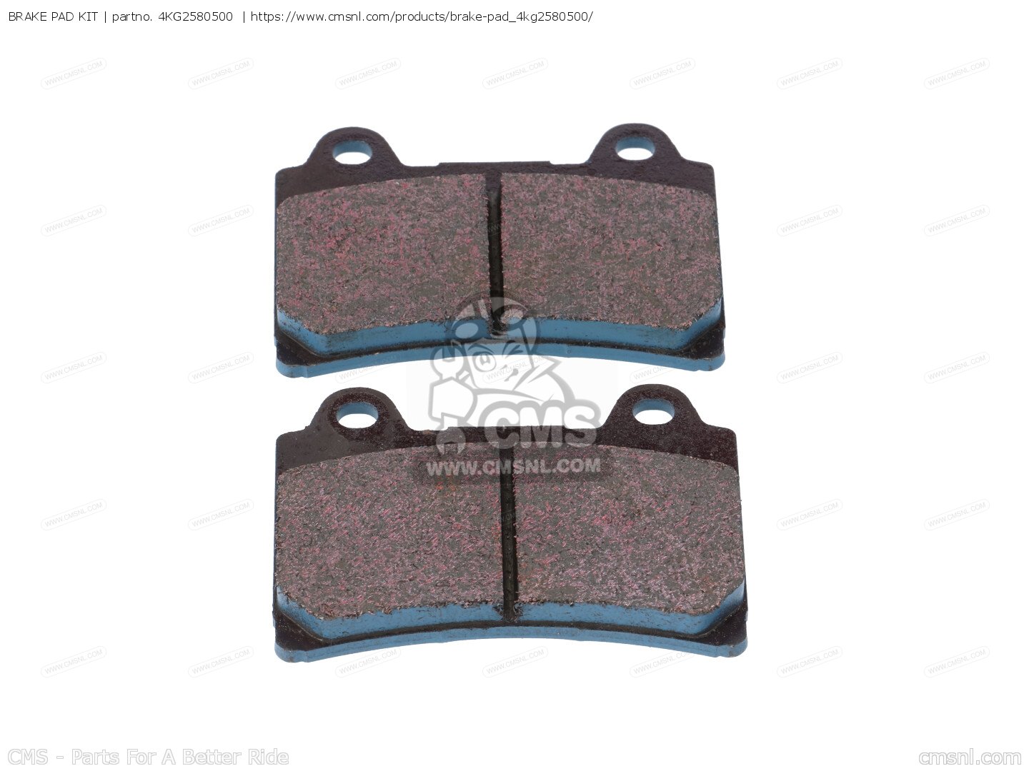 4KG2580500: BRAKE PAD KIT (NAS) Yamaha - buy the 4KG-25805-00-00 at CMSNL