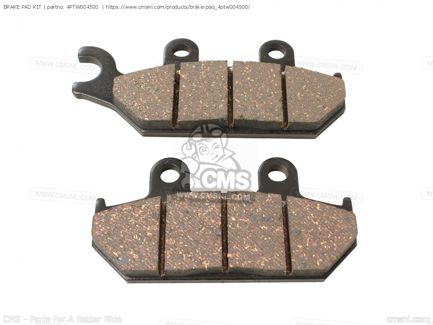 4PTW004500: BRAKE PAD KIT (NAS) Yamaha - buy the 4PT-W0045-00-00 at CMSNL