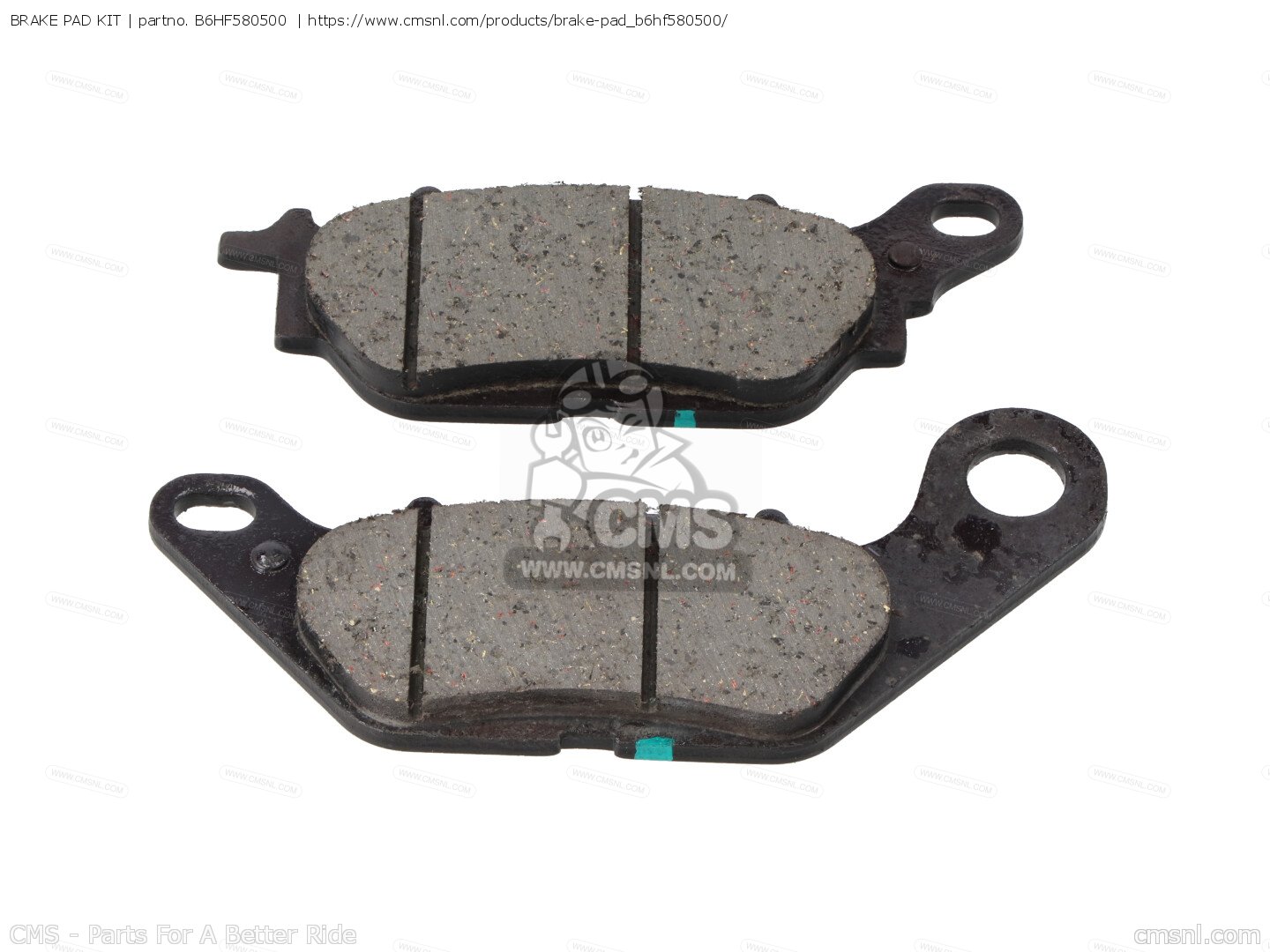 B6HF580500: BRAKE PAD KIT Yamaha - buy the B6H-F5805-00-00 at CMSNL