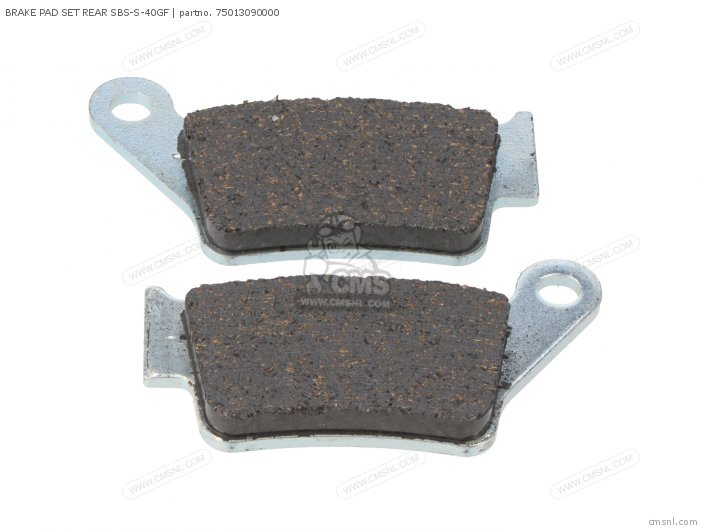 75013090000: BRAKE PAD SET REAR SBS-S-40GF KTM - buy the 75013090000 at ...