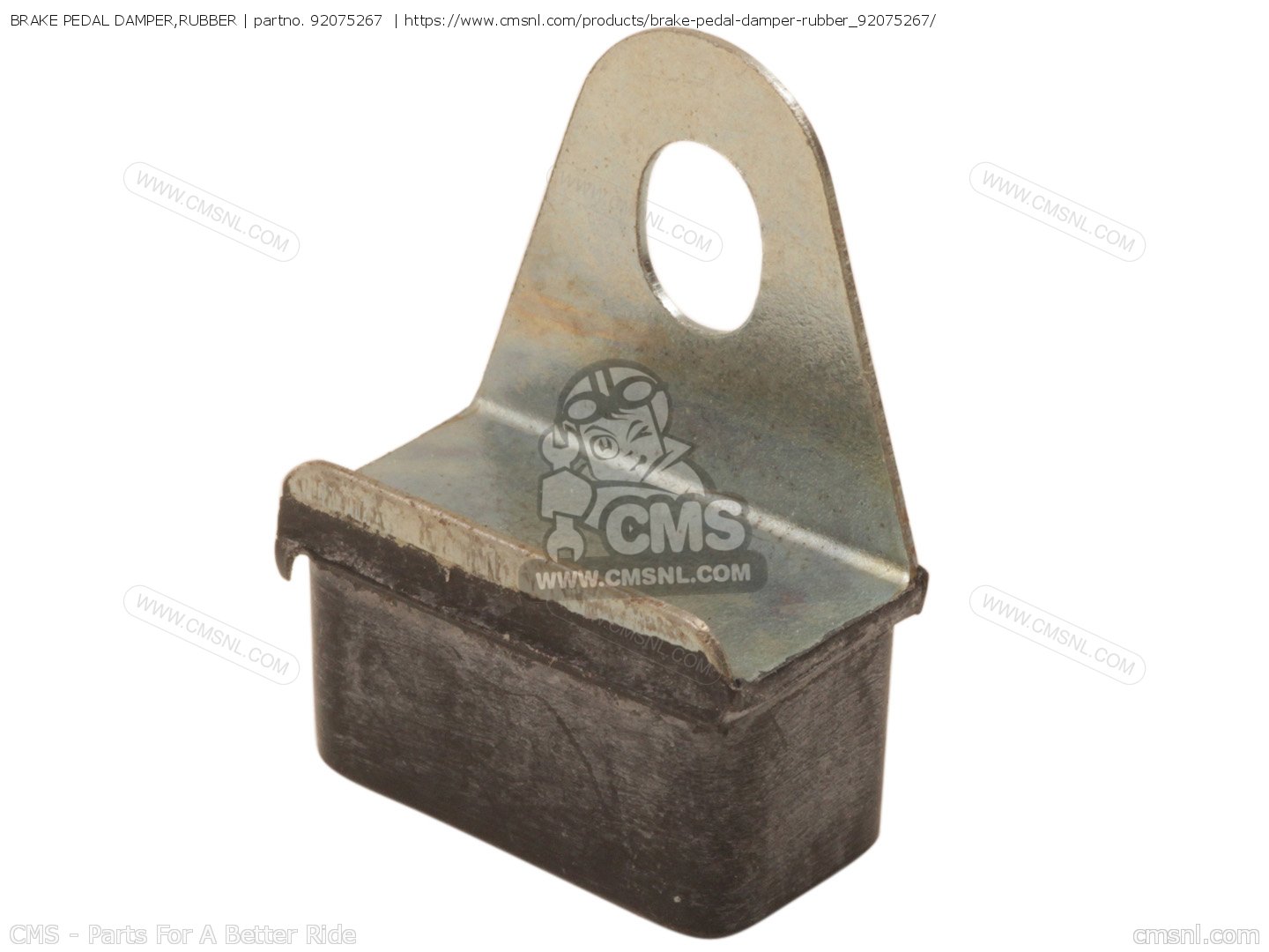 92075267: Brake Pedal Damper,rubber Kawasaki - buy the 92075-267 at CMSNL