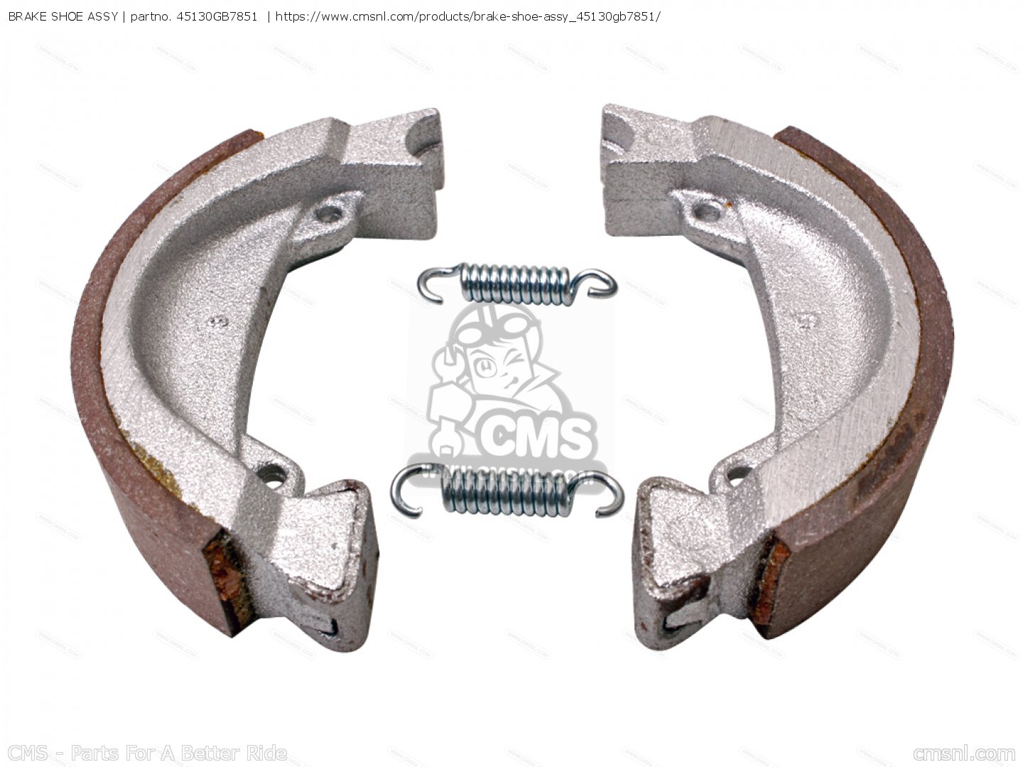 45130GB7851: Brake Shoe Assy Honda - buy the 45130-GB7-851 at CMSNL