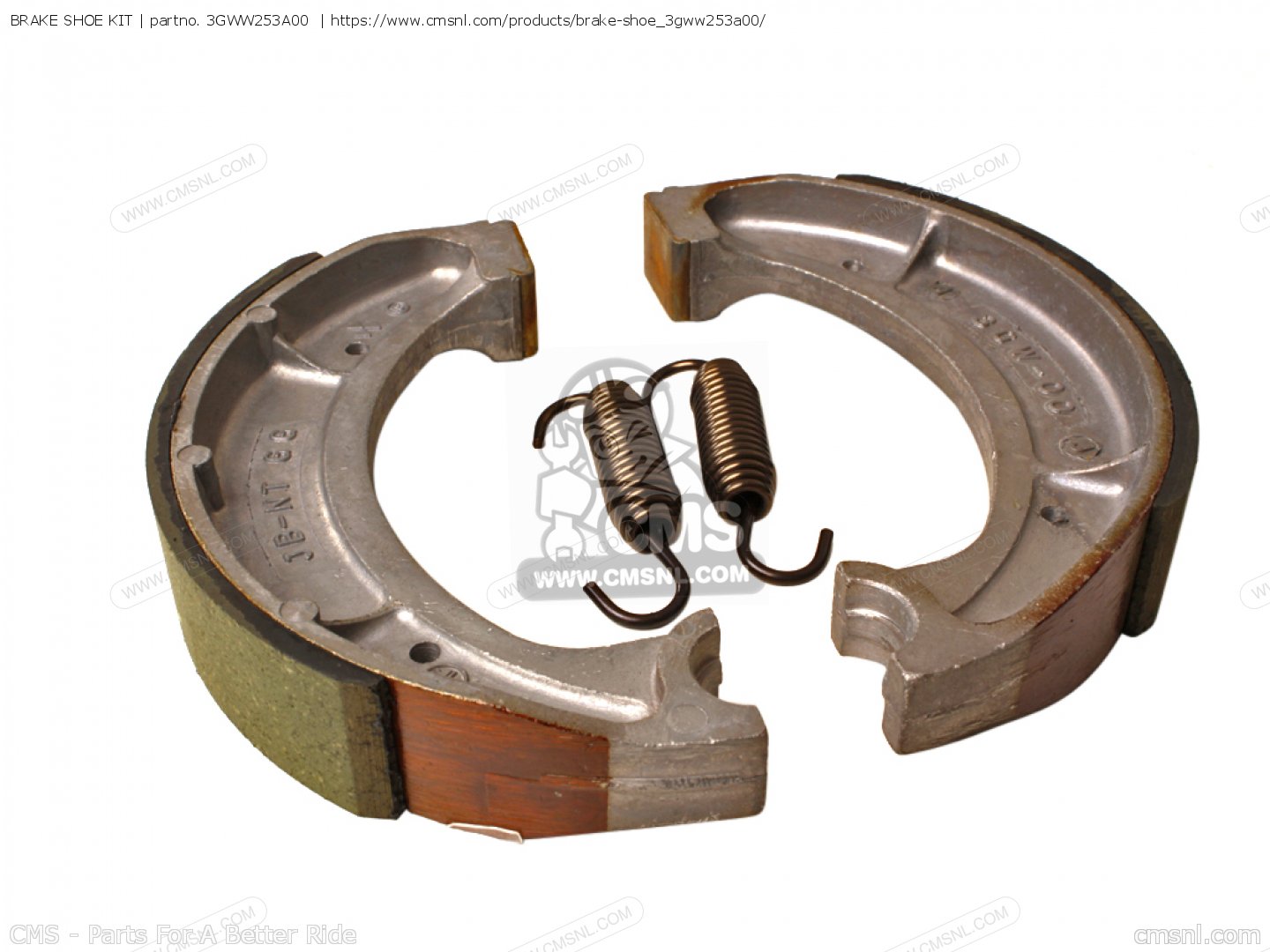 3GWW253A00: BRAKE SHOE KIT (NAS) Yamaha - buy the 3GW-W253A-00-00 at CMSNL