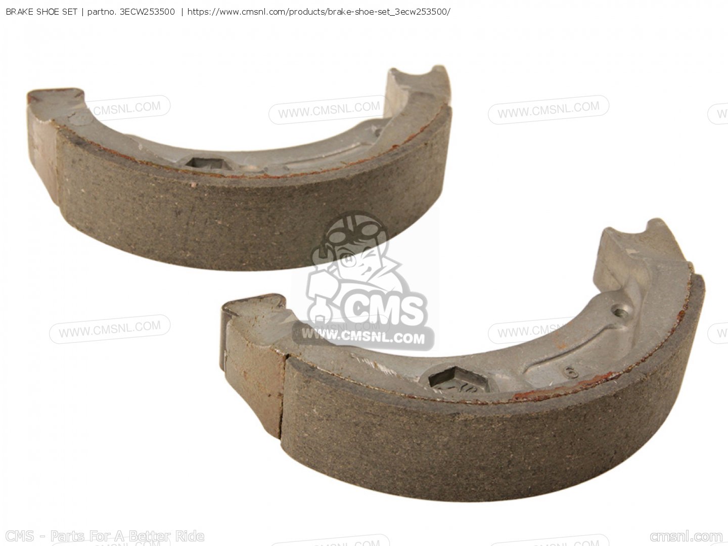 3ECW253500: BRAKE SHOE SET (NAS) Yamaha - buy the 3EC-W2535-00-00 at CMSNL