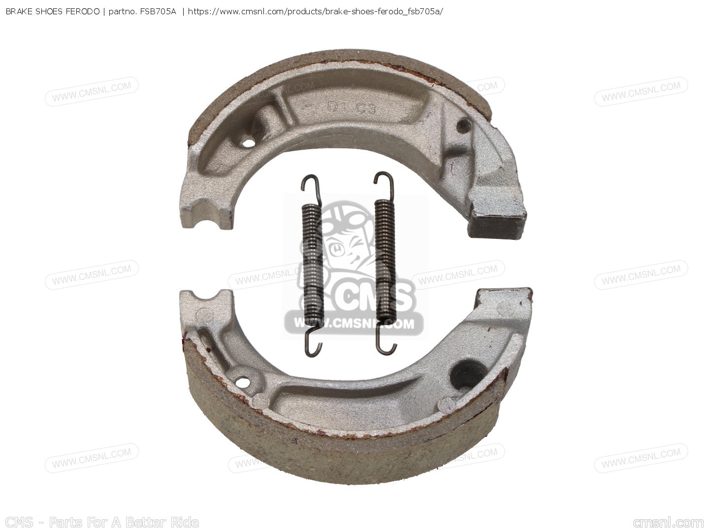 FSB705A: Brake Shoes Ferodo Ferodo - buy the FSB705A at CMSNL