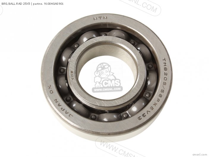 91004GAS901: BRG,BALL RAD 25X5 Honda - buy the 91004-GAS-901 at CMSNL