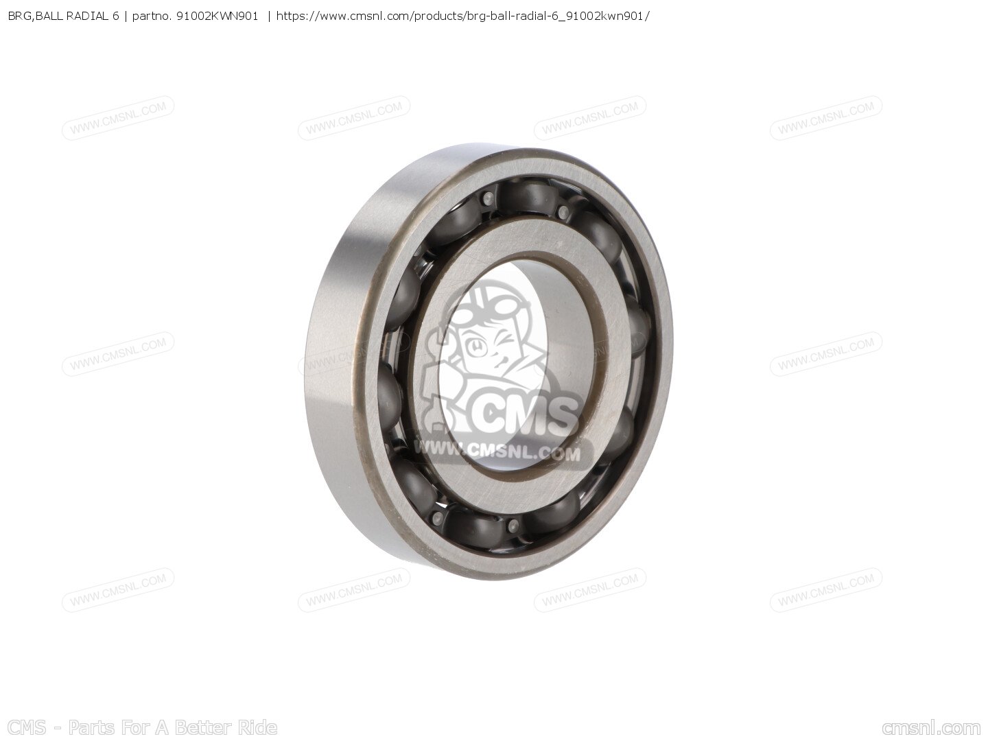 91002KWN901: Brg,ball Radial 6 Honda - buy the 91002-KWN-901 at CMSNL