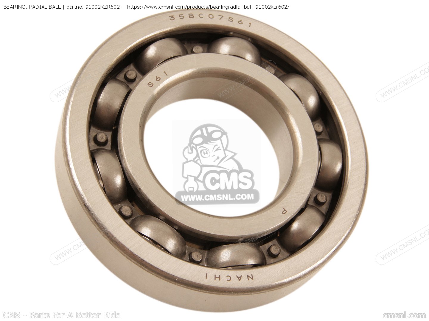 91002KZR602: BRG,BALL RADIAL 6 Honda - buy the 91002-KZR-602 at CMSNL